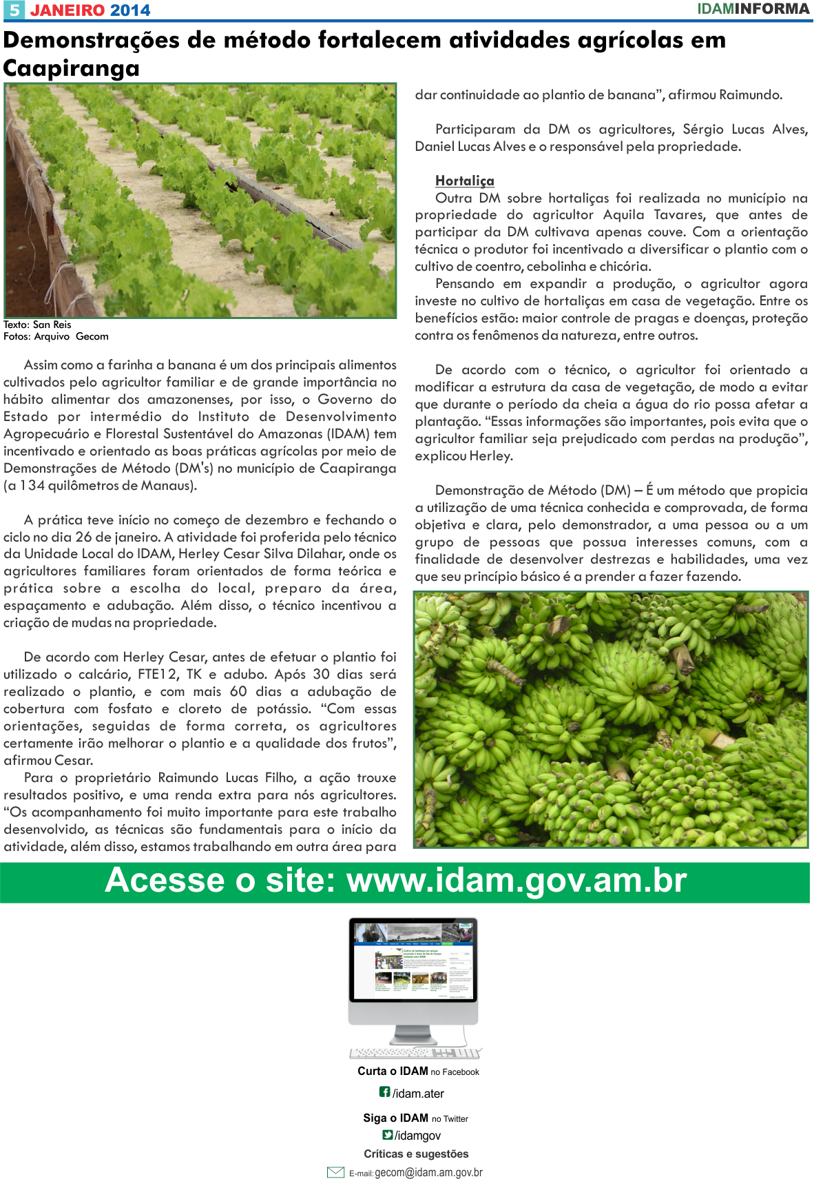 Idam Informa – Janeiro - IDAM